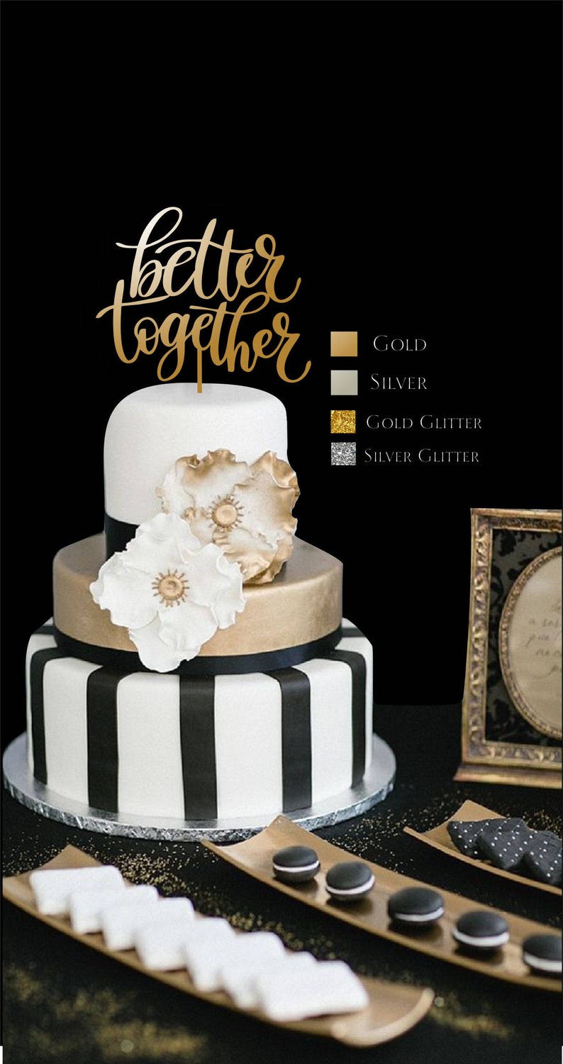 Better Together Wedding Cake Topper Keepsake Wedding Cake - Etsy