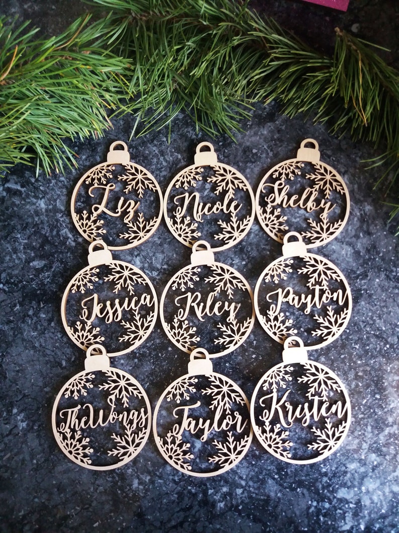 First Christmas Bauble Personalized Custom Bauble Laser Cut Names ...