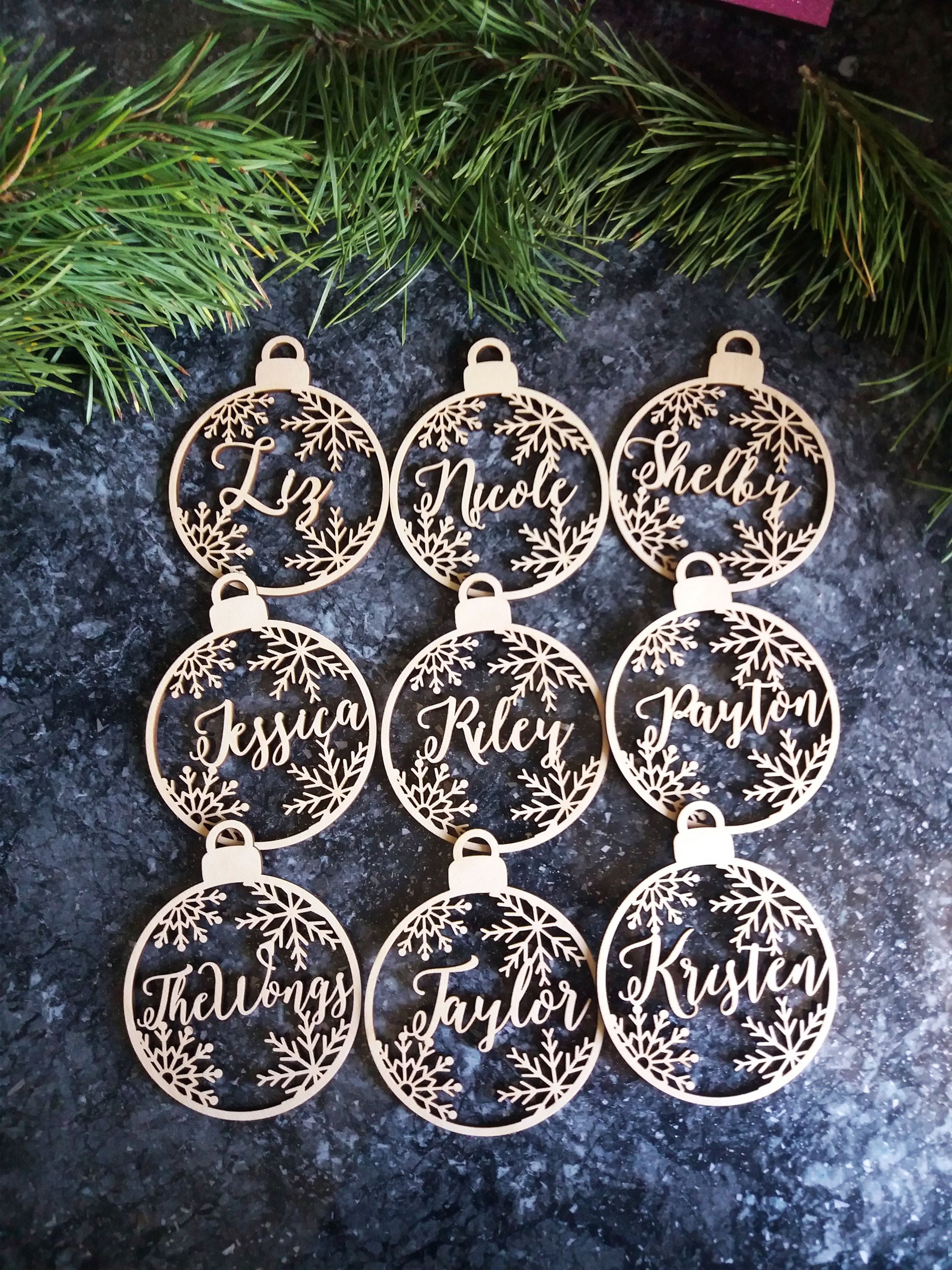 First Christmas bauble personalized Custom bauble laser cut | Etsy