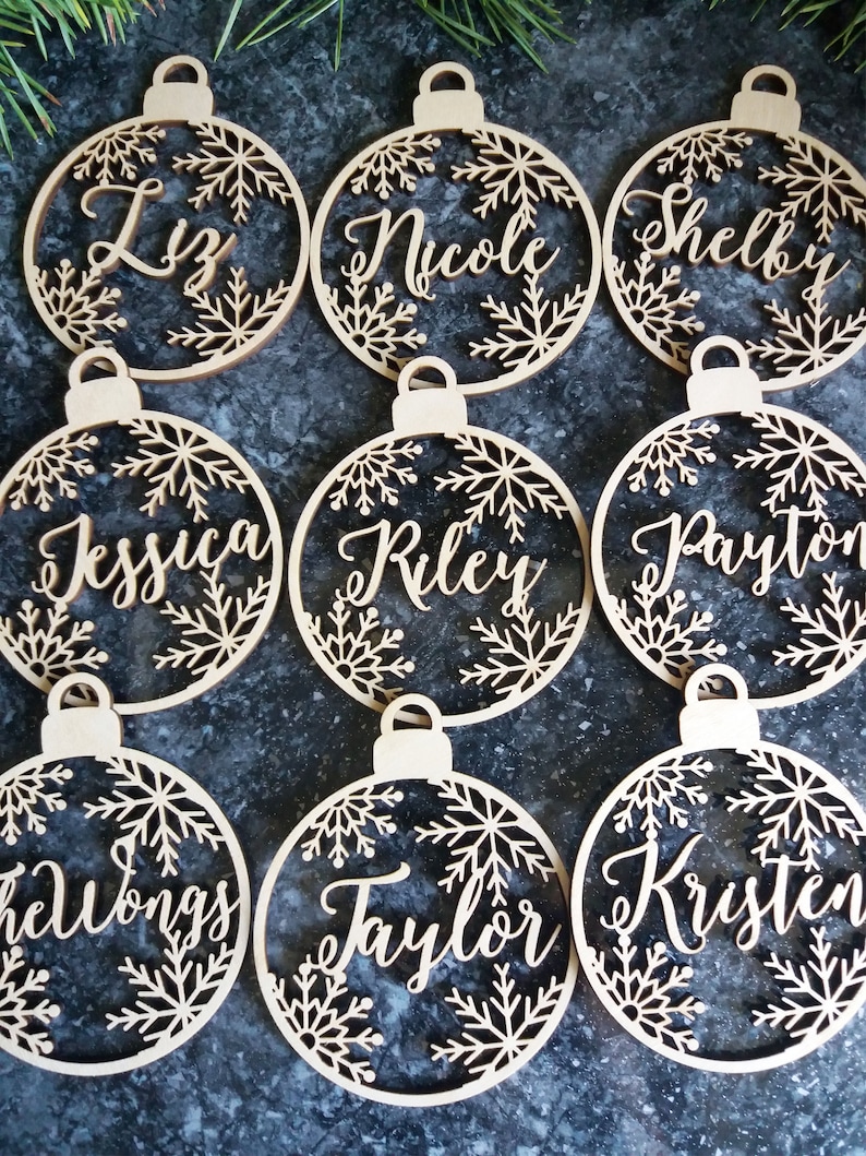 First Christmas bauble personalized Custom bauble laser cut | Etsy