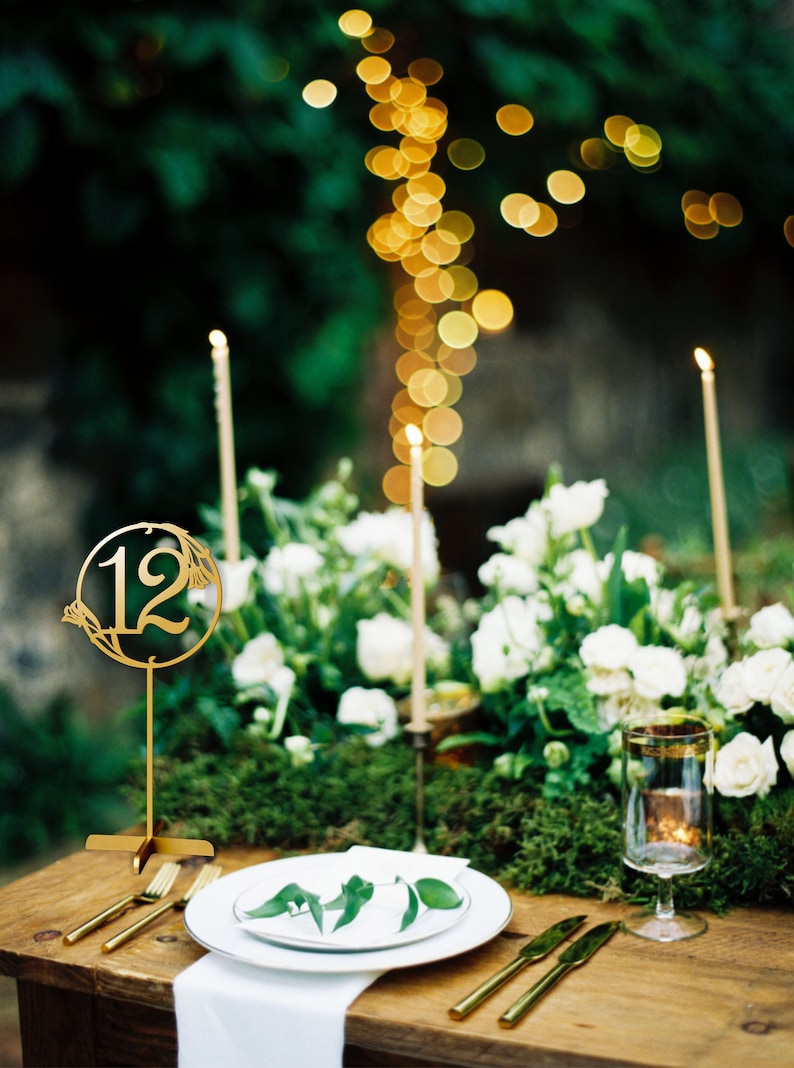 Wedding table numbers. Gold Table Numbers .Wedding signs. | Etsy
