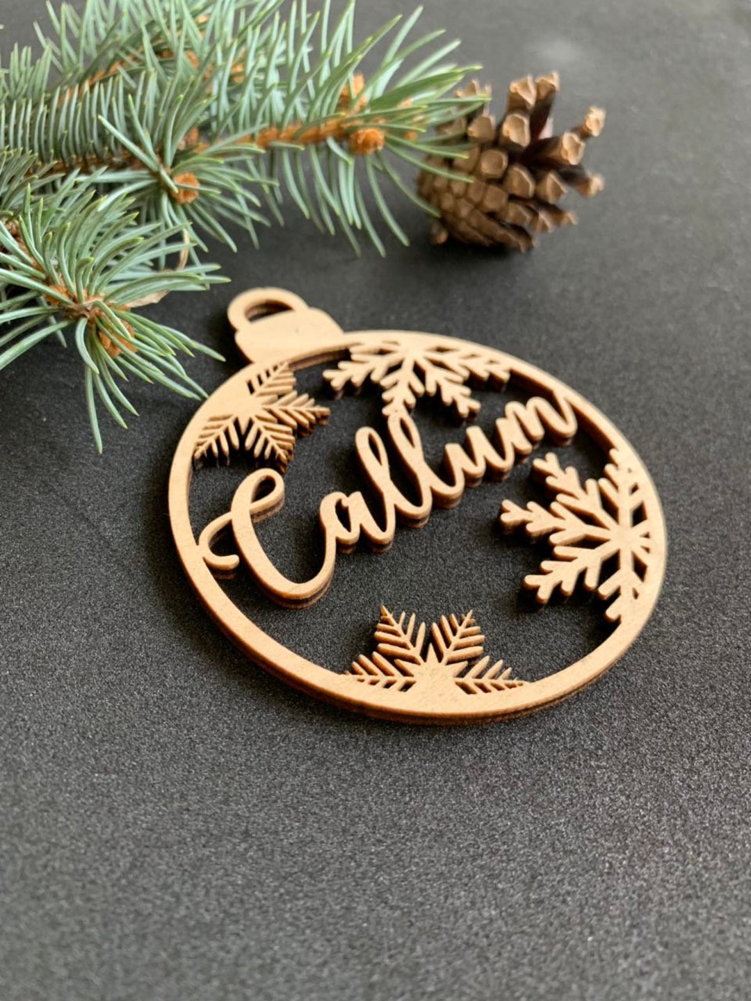Personalized Christmas Ornaments Personalized Custom Bauble Laser Cut ...