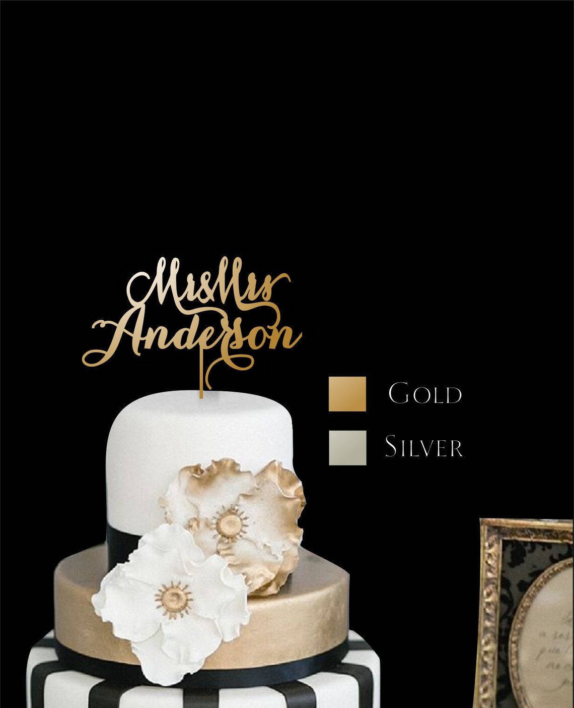 Custom Cake Topper Mr and Mrs Cake Topper Custom Cake | Etsy