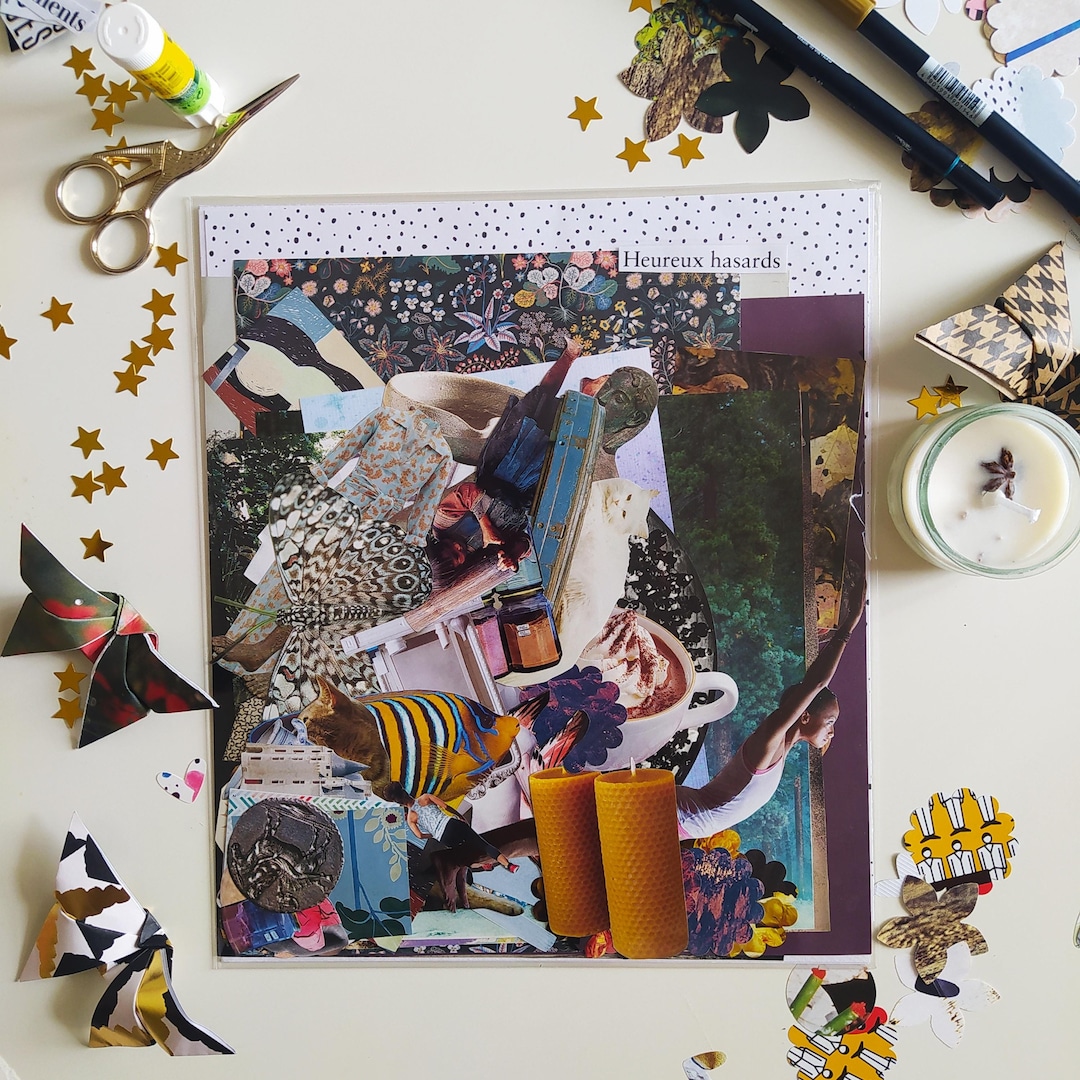 Cut-outs Collage Kit - 50+ Modern & Vintage Paper Ephemera for Collages ...
