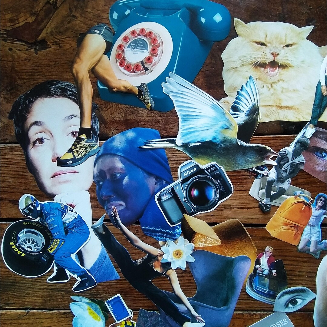 Cut-outs Collage Kit - 50+ Modern & Vintage Paper Ephemera for Collages ...