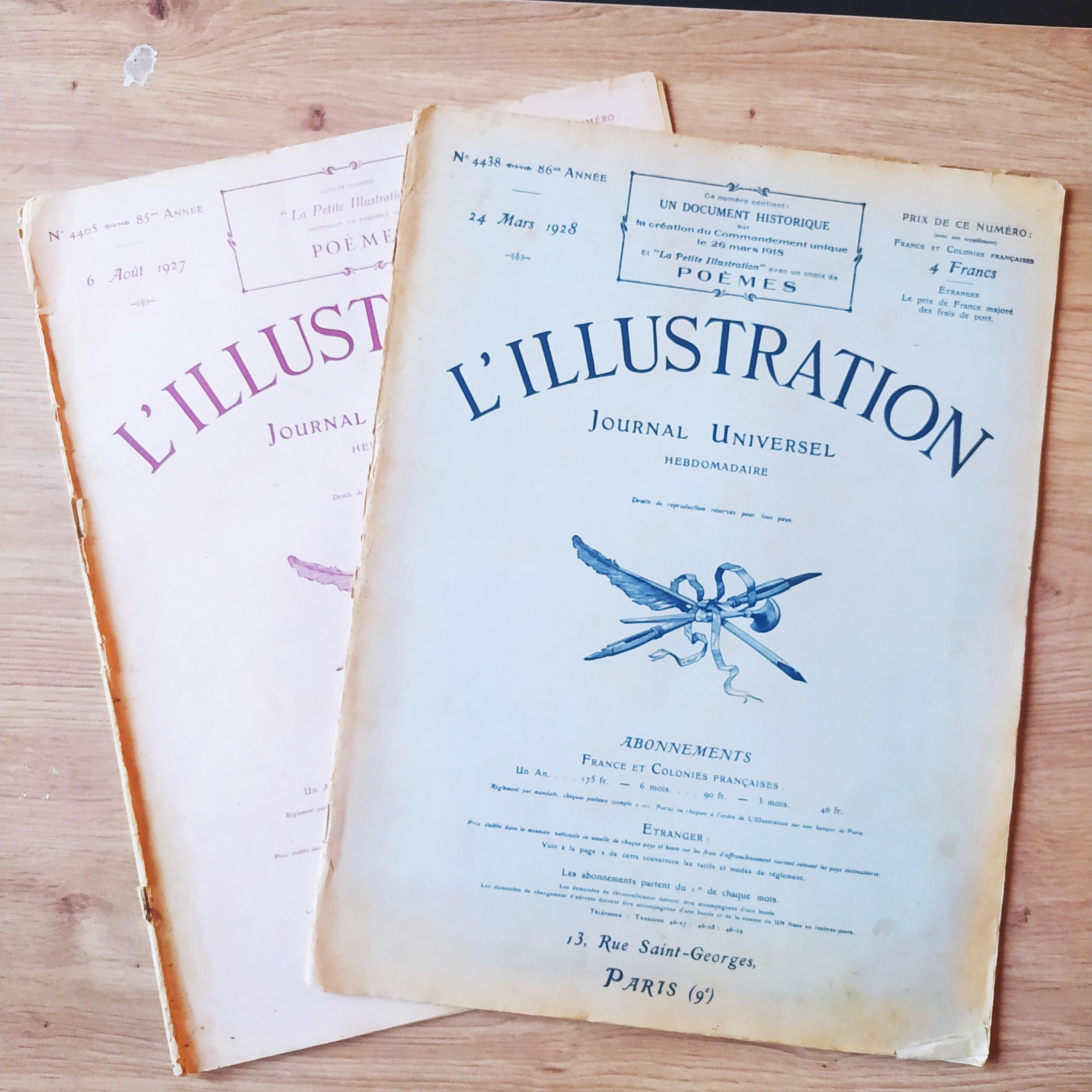 Old French Magazine L'illustration - Vintage Newspapers From the 1920s ...