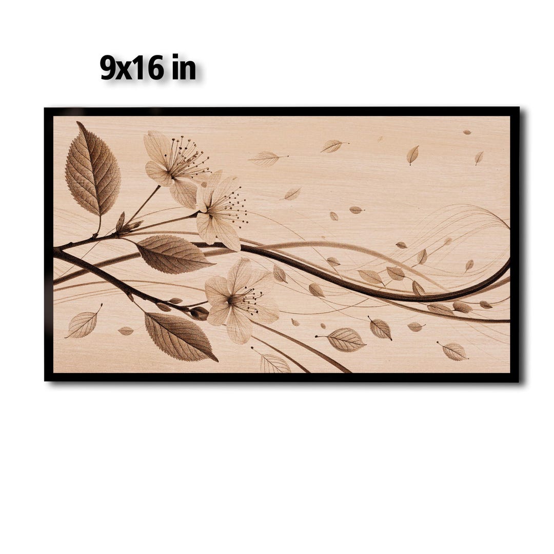 Spring Bloom Engraving PNG for Laser, CNC, Xtool, Lightburn, Etching ...