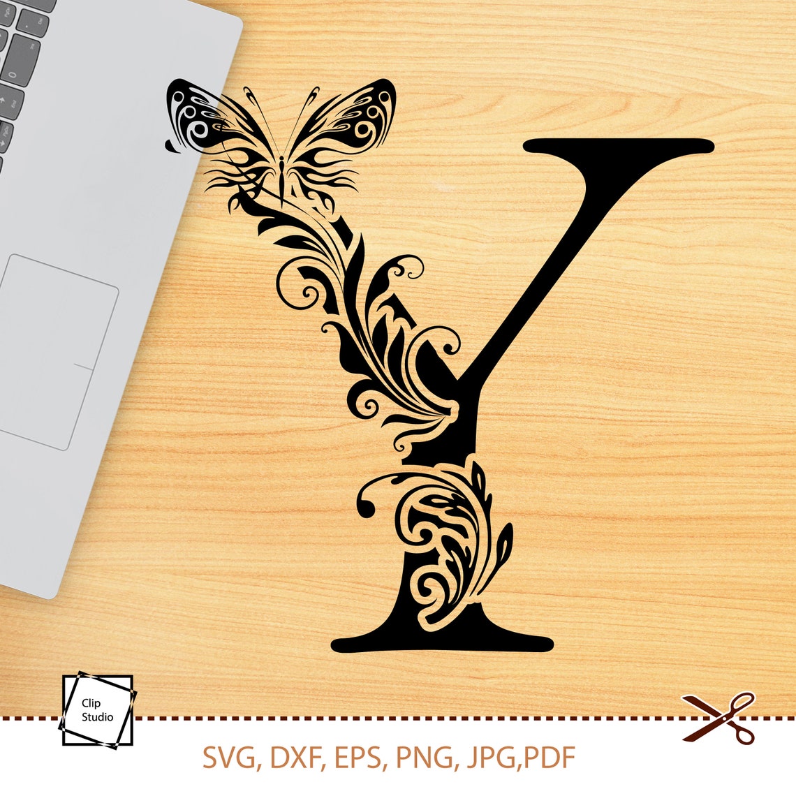 Botanical Alphabet Svg. Floral Letter Y Svg. Cut File SVG - Etsy