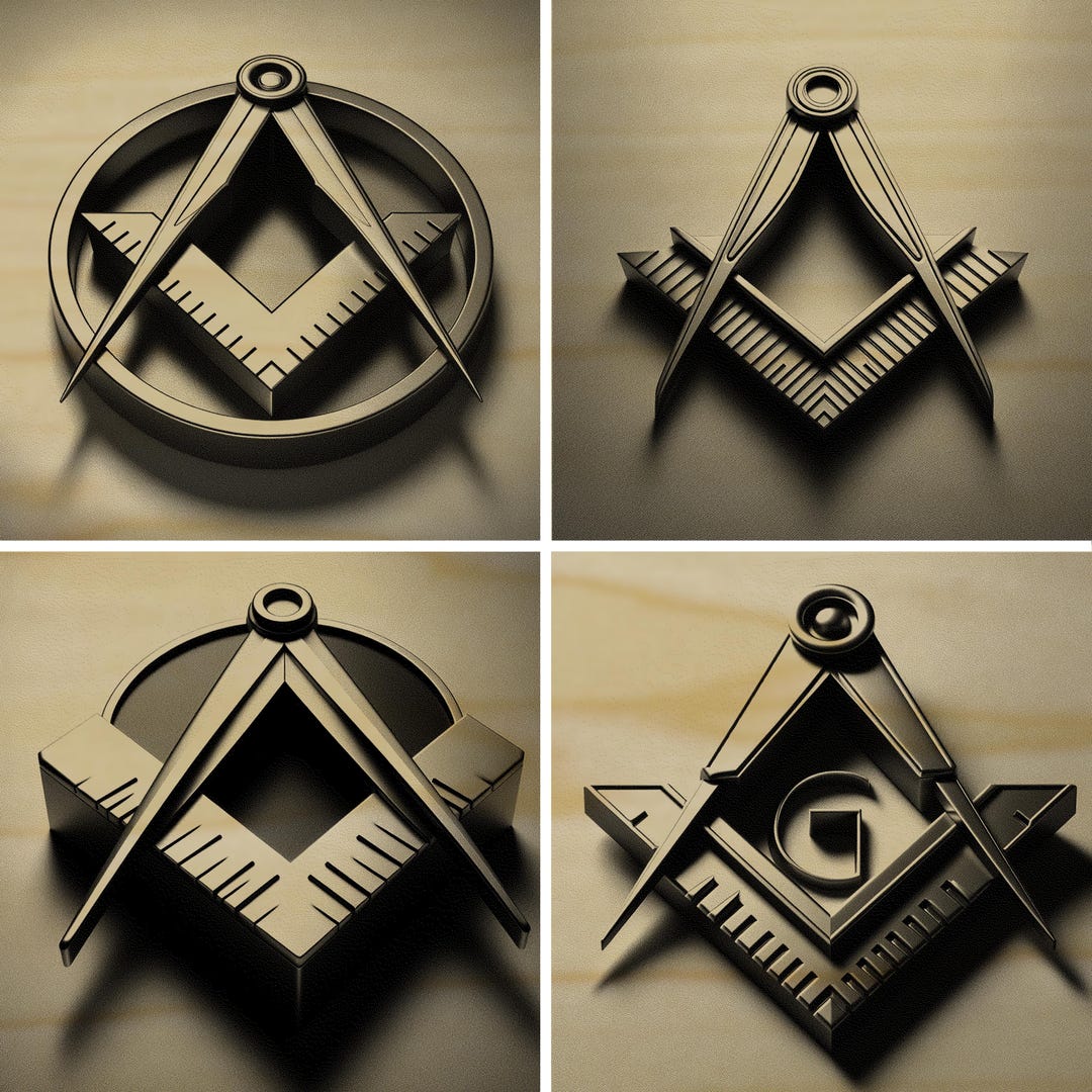 Masonic 4 Png Files for Laser Engraving CNC, CO2, Lightburn, Glowforge ...