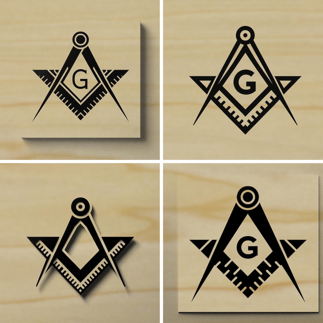 Masonic 4 Png Files for Laser Engraving CNC, CO2, Lightburn, Glowforge ...