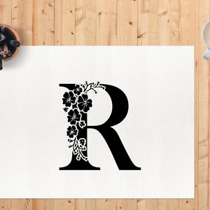 Botanical Alphabet Svg. Floral Letter R Svg. Cut File SVG - Etsy