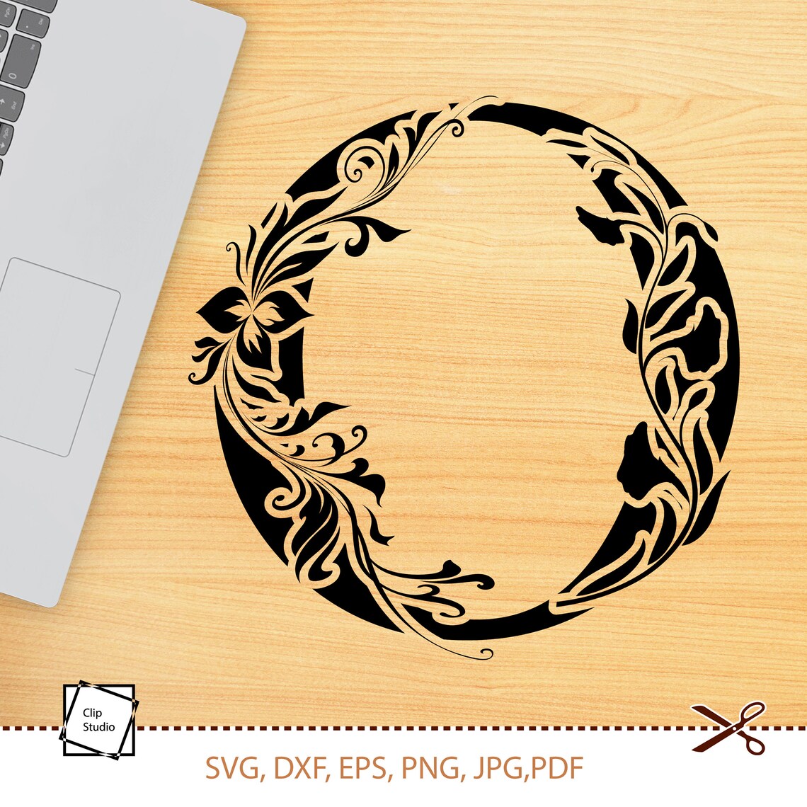 Botanical Alphabet Svg. Floral Letter O Svg. Cut File SVG | Etsy