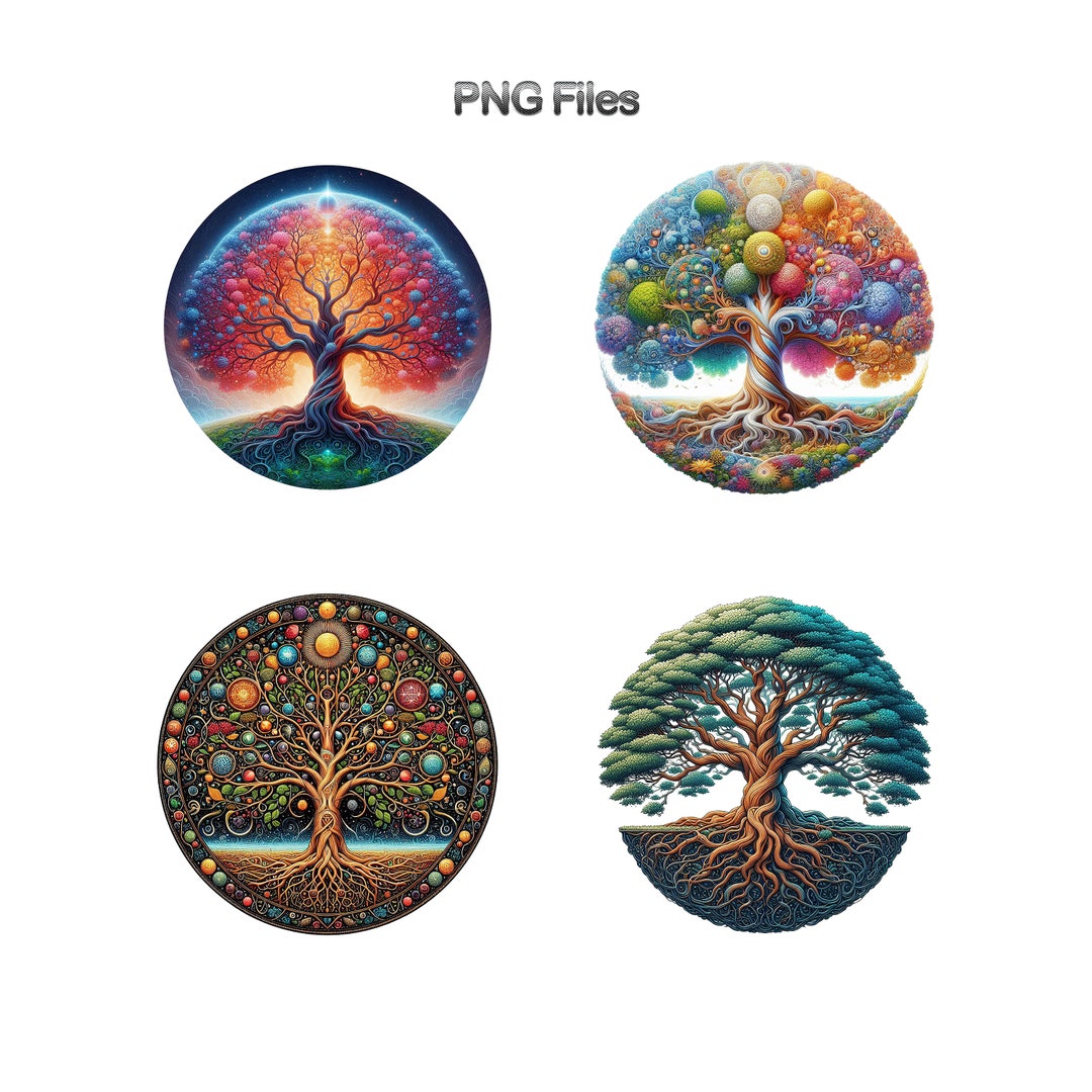 Colorful Tree of Life Sublimation Download Transparent PNG Digital Art ...