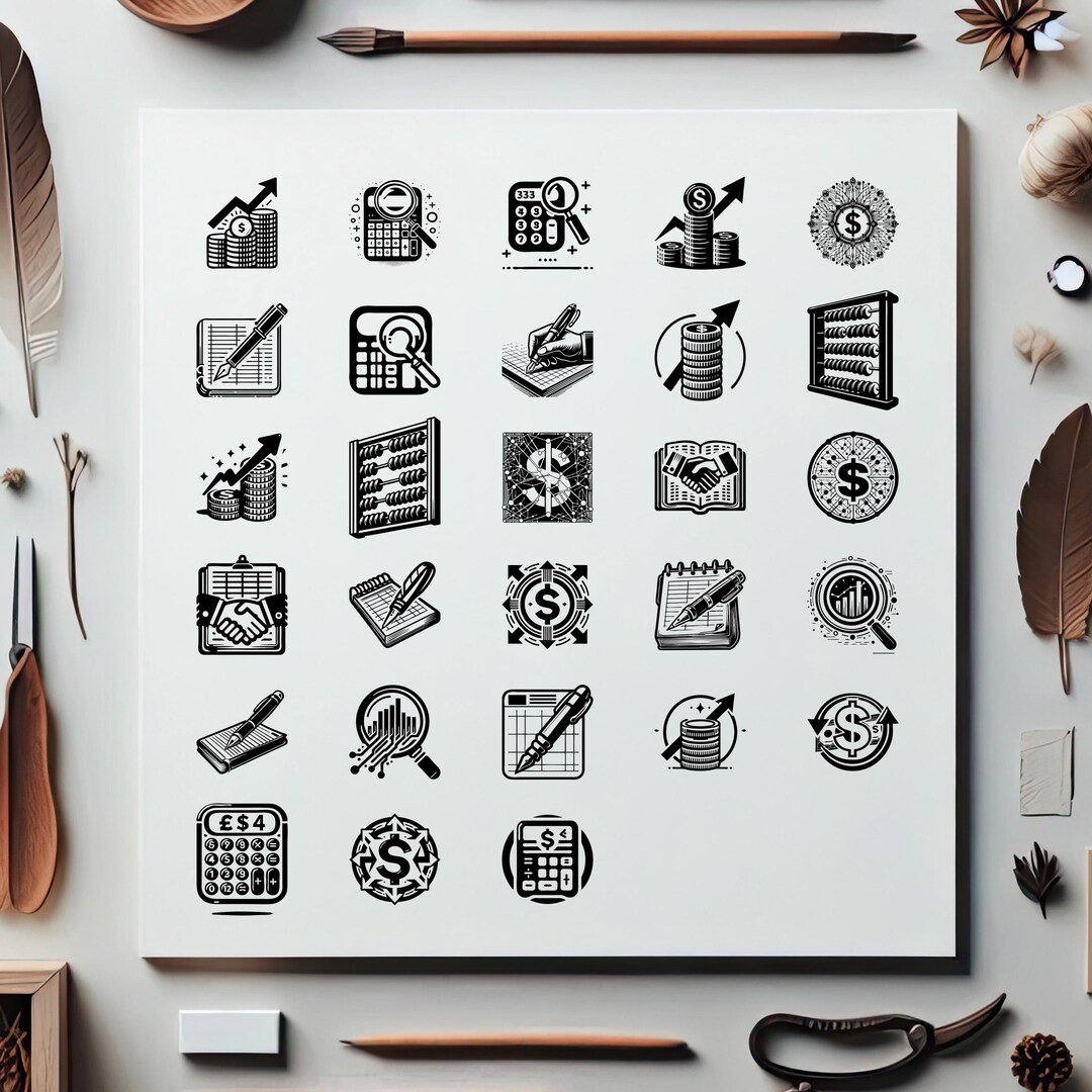 Accounting Services Logo SVG File Bundle | Instant Download | Finance ...