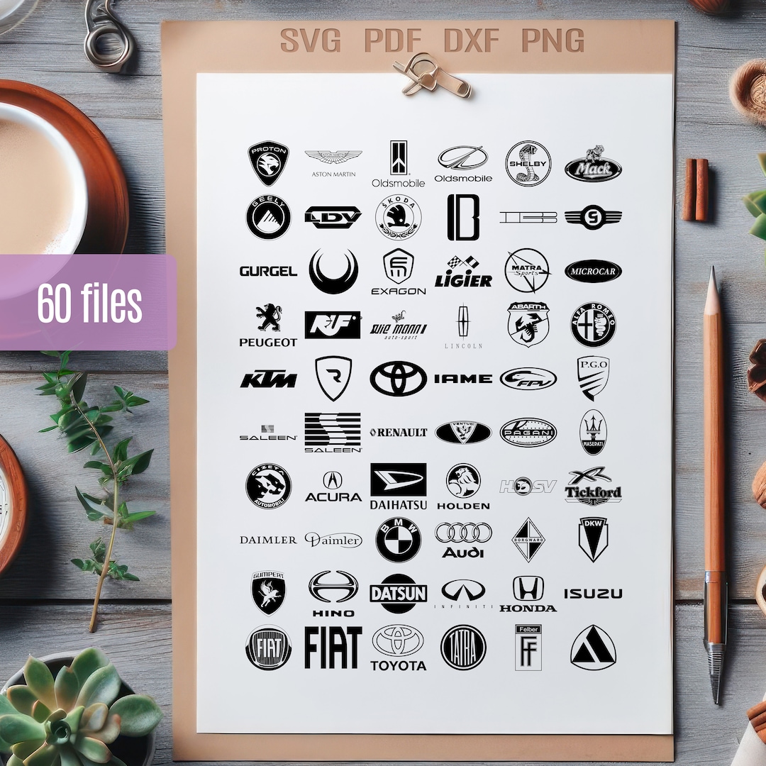60 Car Logo Svg Bundle, Car Logo , Car Logo Design , Svg , Eps, Dxf ...