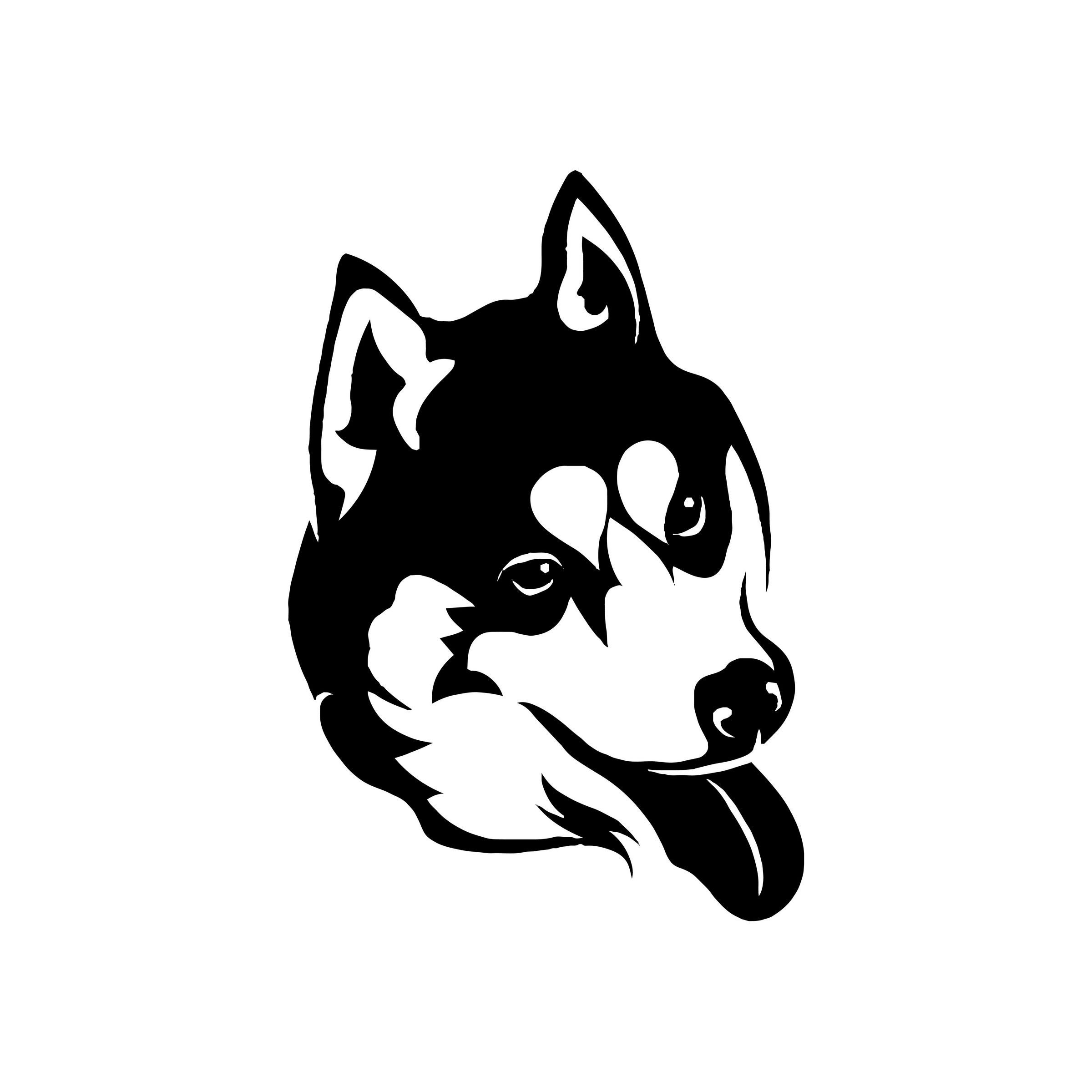 Husky Puppy Outline