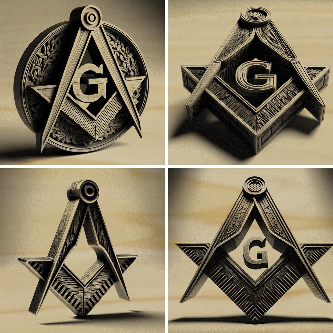 Masonic 4 Png Files for Laser Engraving CNC, CO2, Lightburn, Glowforge ...