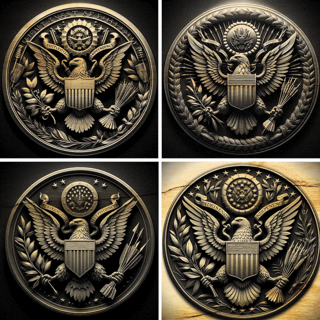 Set of 4 PNG Files for Laser Engraving Constitution Day Black & White High Contrast Patriotic ...