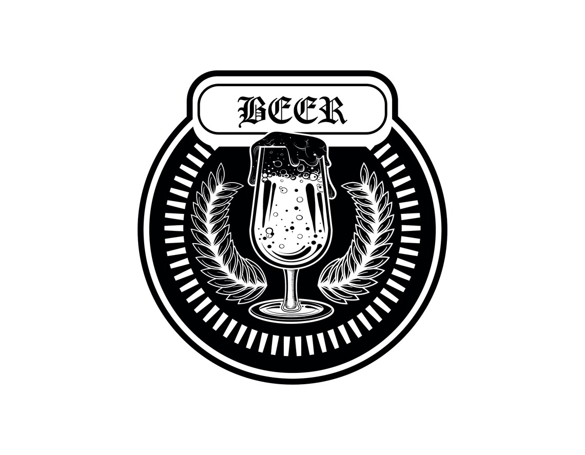 Beer Pub Label Retro Brewery Vintage Emblem Logo Bar Craft Mug - Etsy