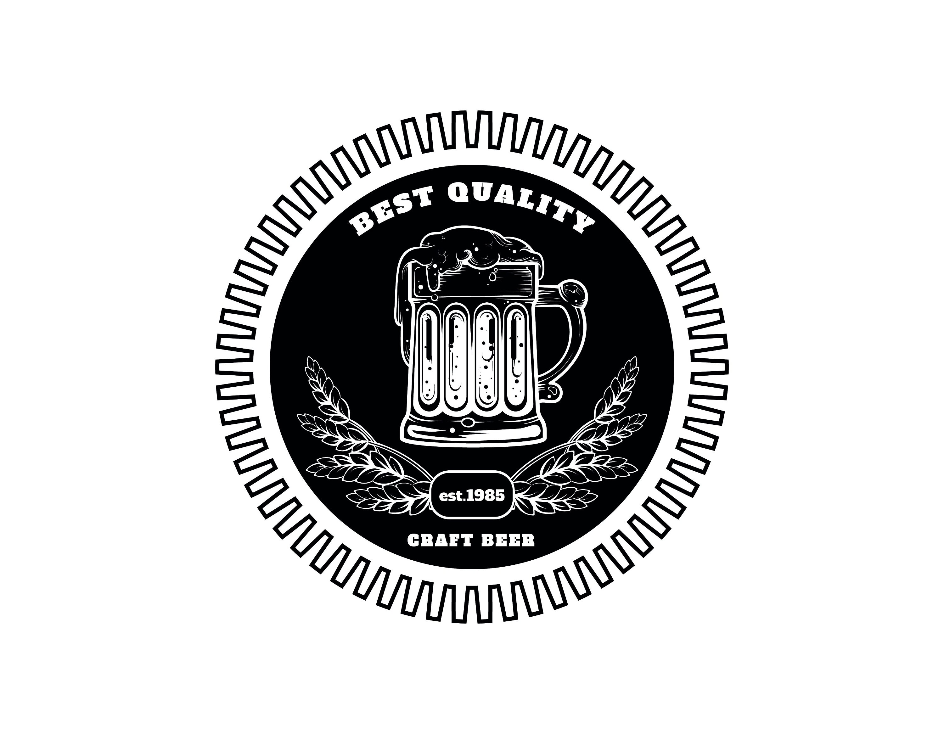 Beer Pub Label Retro Brewery Vintage Emblem Logo Bar Craft Mug - Etsy