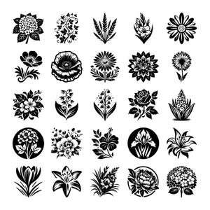 94 Botanical Svg Bundle, Floral Svg, Flower Svg, Botanical Clipart ...