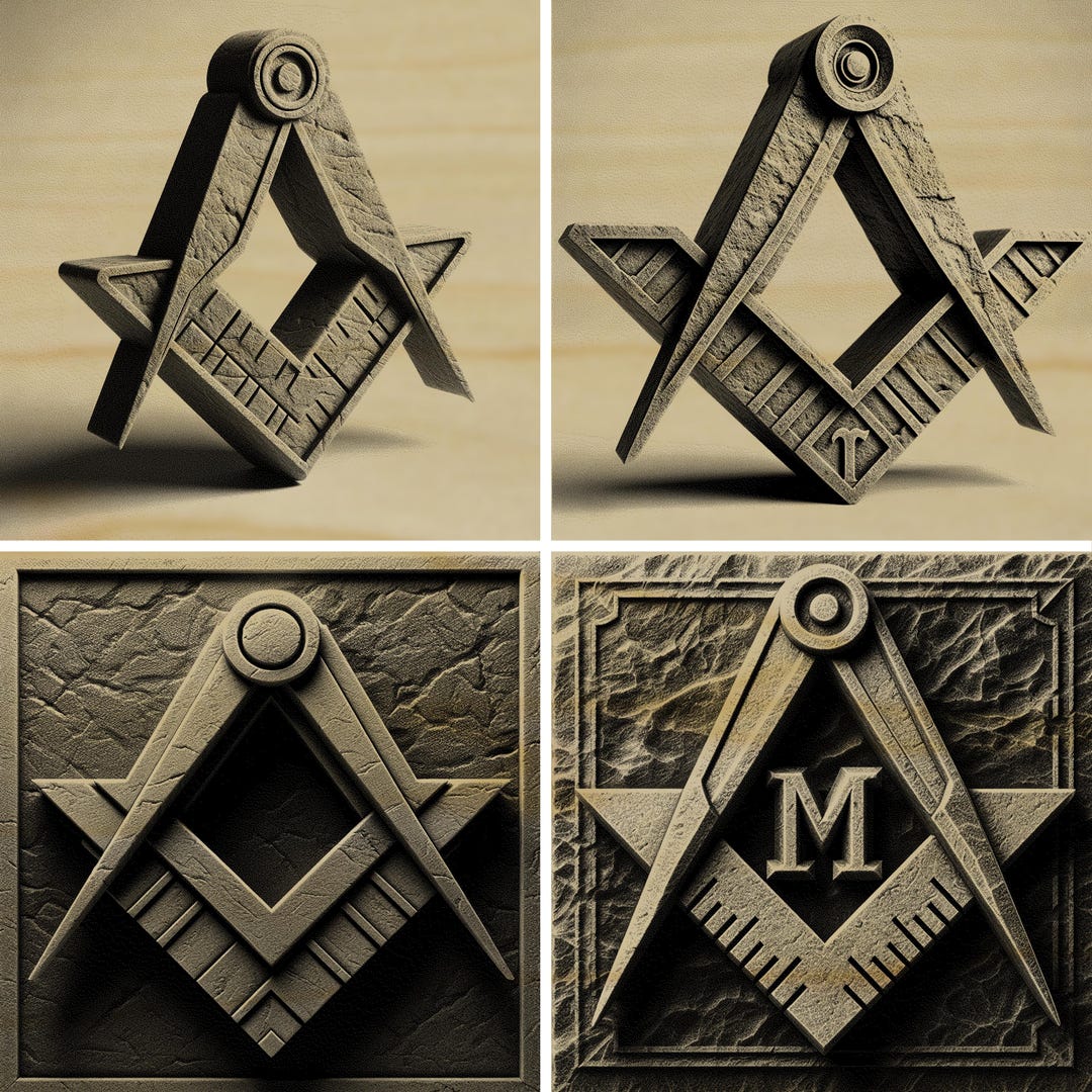 Masonic 4 Png Files for Laser Engraving CNC, CO2, Lightburn, Glowforge ...