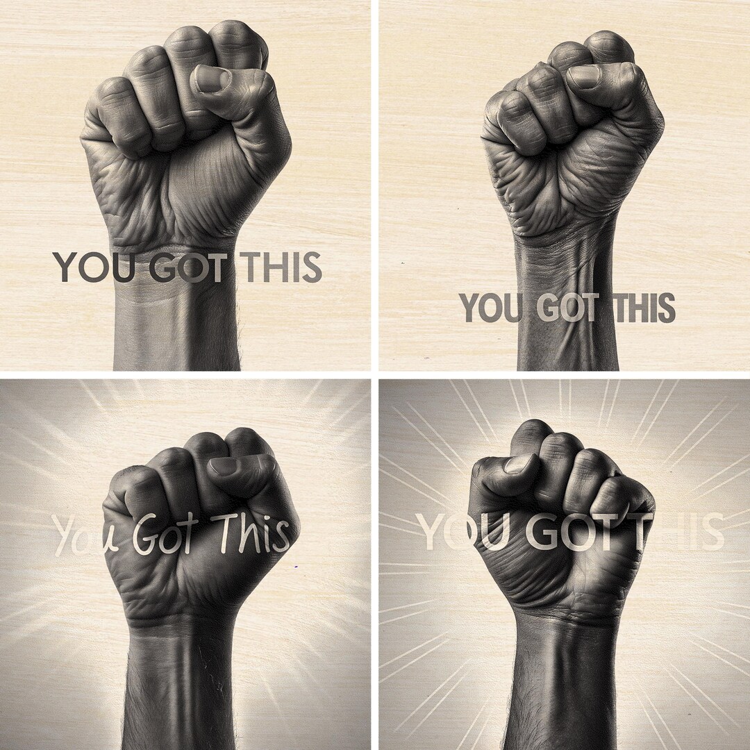You Got This Fist Laser Engraving PNG – Photorealistic High-contrast 8K ...