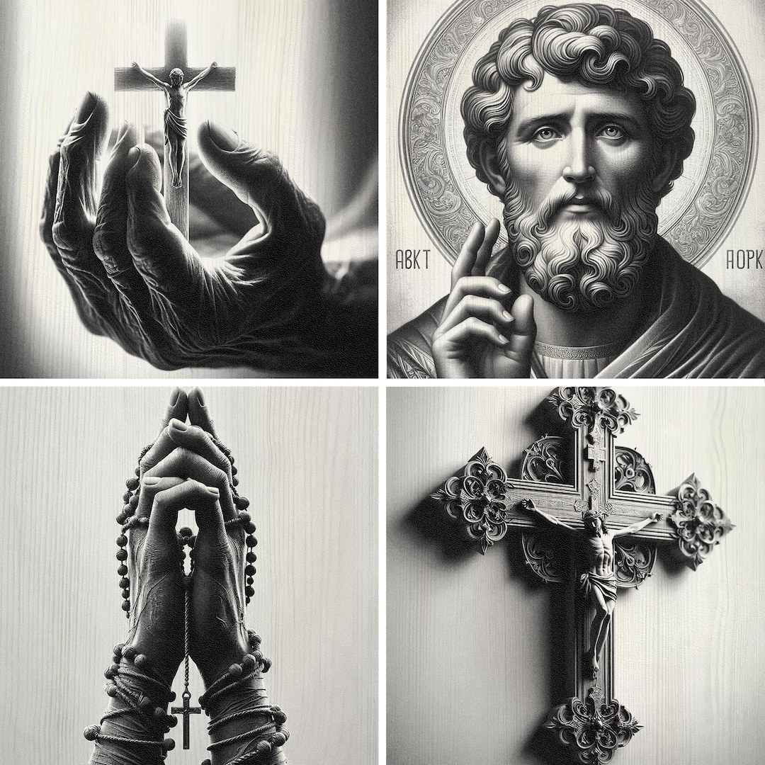 Christianity 4 PNG Files for Laser Engraving CNC, CO2, Xtool, DIY ...