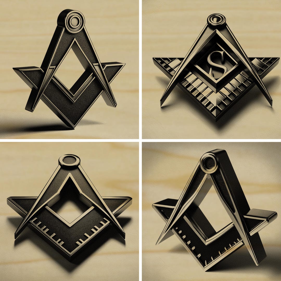 Masonic 4 Png Files for Laser Engraving CNC, CO2, Lightburn, Glowforge ...