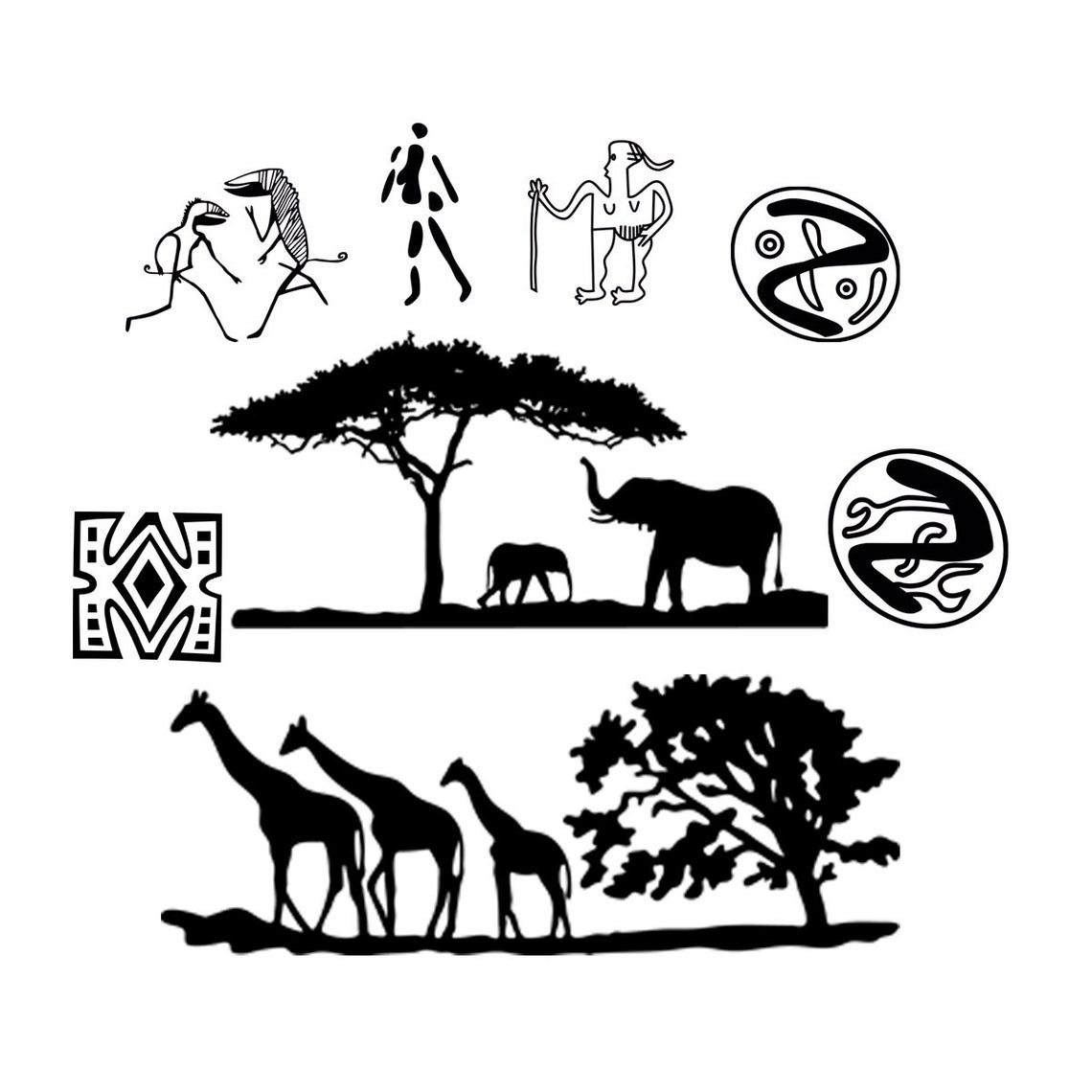 Africa Graphics SVG Dxf EPS Png JPG Vector Art Clipart instant | Etsy