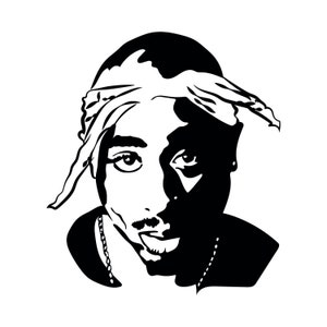Hip Hop Tupac Amaru Shakur 2Pac Rapper 2Pac Stencil Makaveli | Etsy