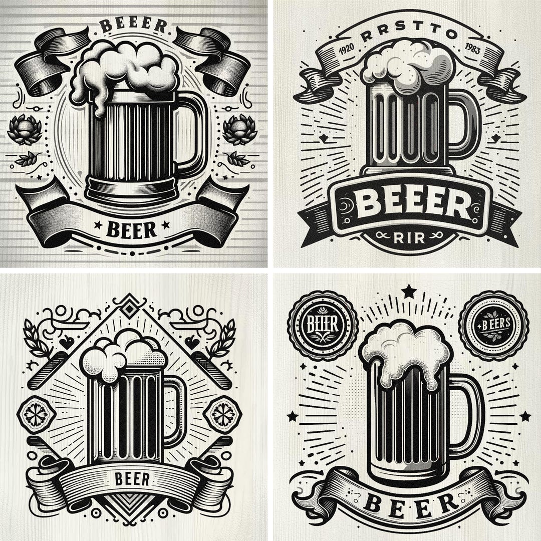Beer 4 Png Files for Laser Engraving CNC, CO2, Lightburn, Glowforge ...