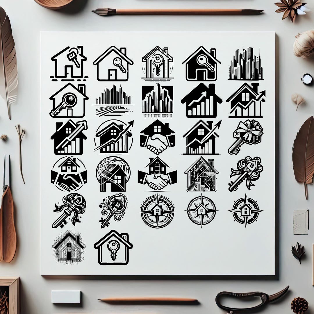 Real Estate Logo SVG Bundle | Instant Download | Realtor Branding ...