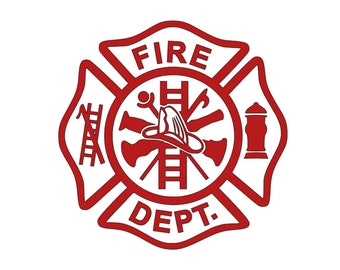 Fire Department Decal, Full Color Fire Department Support Decal, FD Sticker, Support Firefighter ...