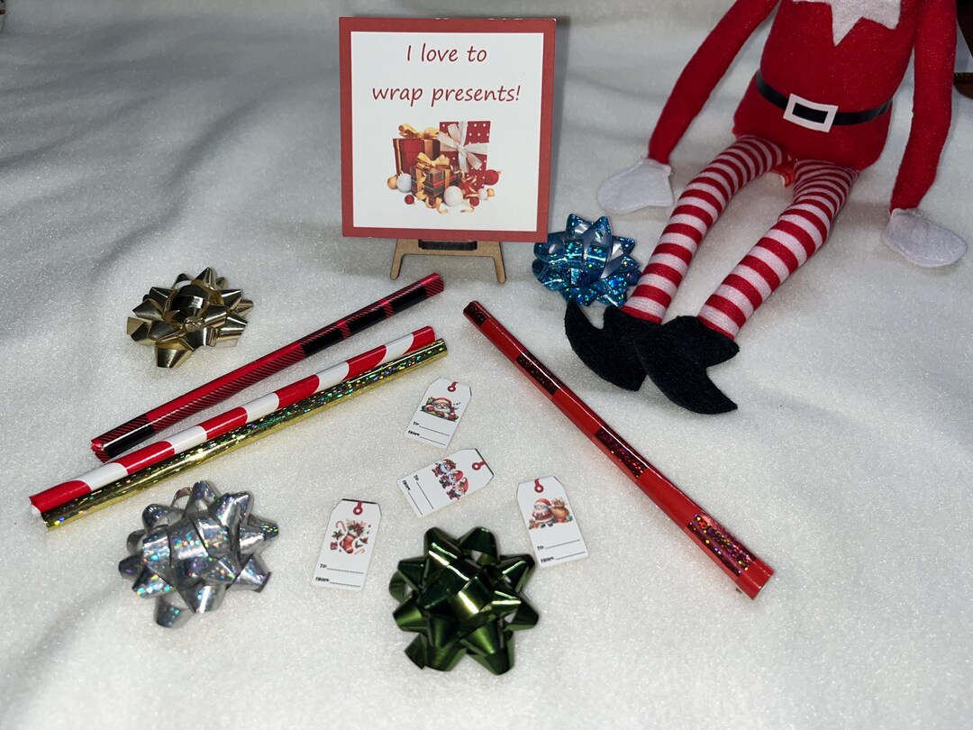 Elf Wrapping Paper Set Prop - Etsy