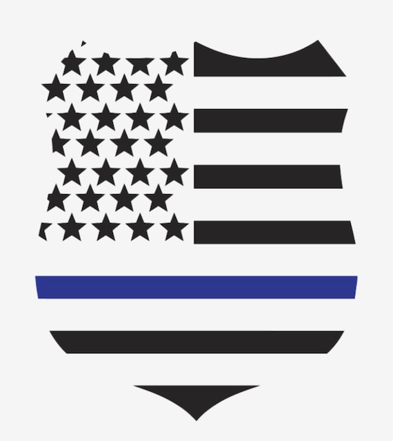 Thin Blue Line Badge Vinyl Decal | Etsy