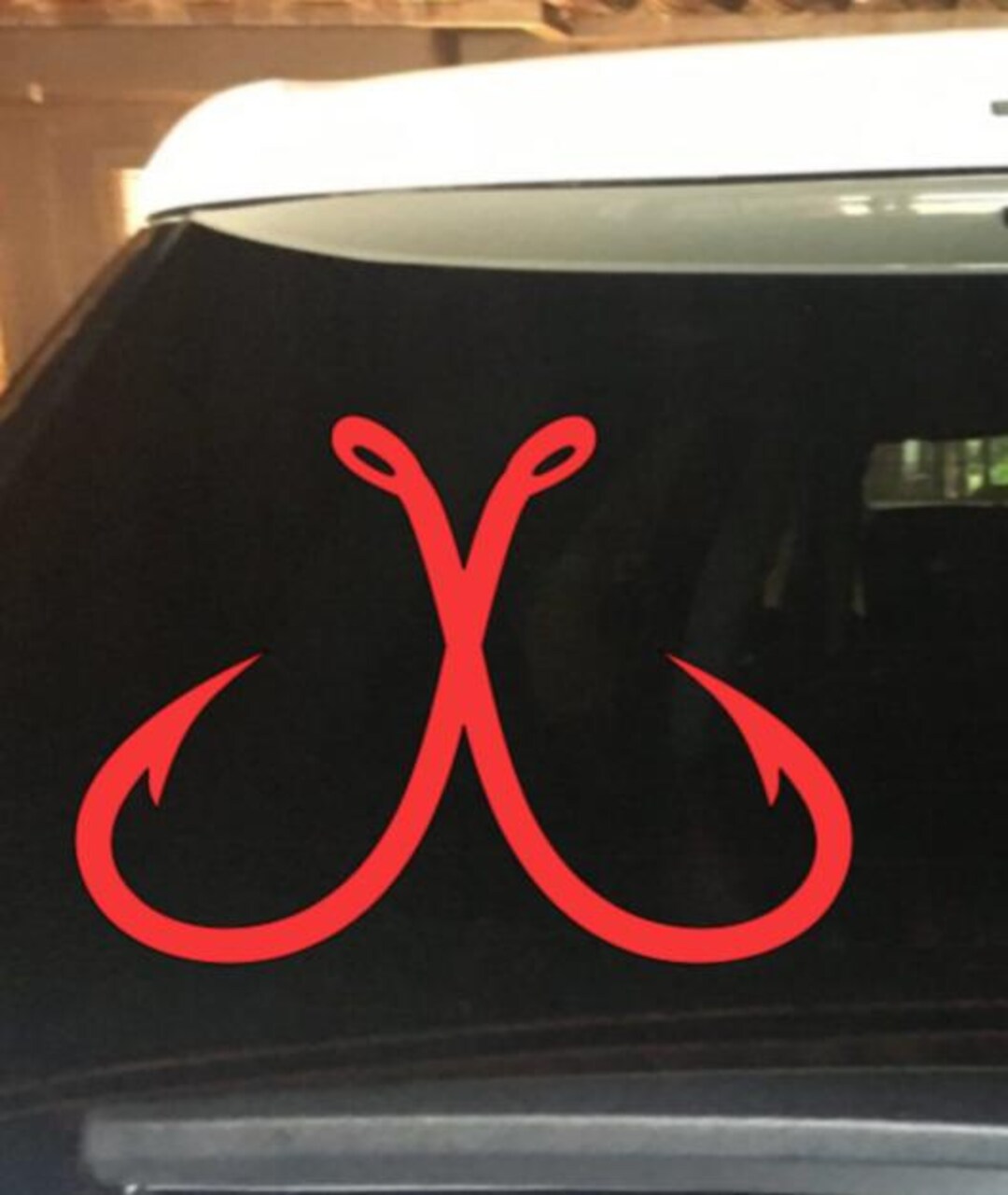 Double Fish Hook - Vinyl Decal - Etsy