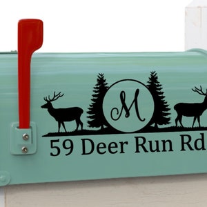 Mailbox Address Vinyl Decal - Deer - Etsy