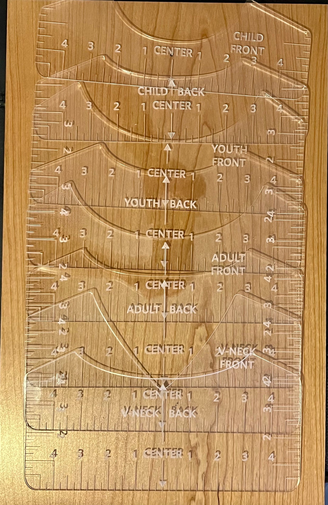 Acrylic T-shirt Alignment Tool / Ruler - Sturdy Cast Acrylic - Etsy