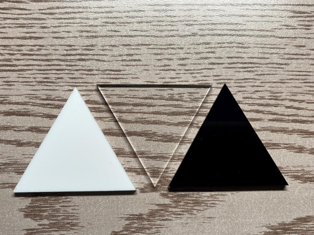 1/8" Acrylic Triangles 2" ( Other Sizes Upon Request) Packages of 1, 3 ...