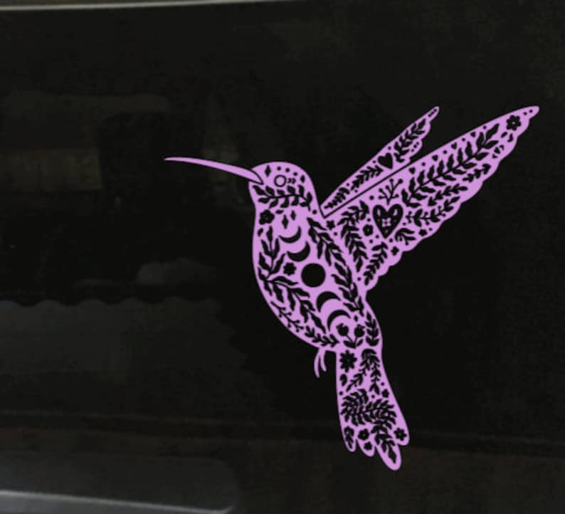 Boho Hummingbird Vinyl Decal - Etsy