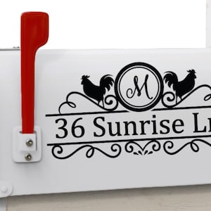 Mailbox Address Vinyl Decal - Chicken Frame - Etsy