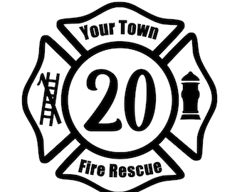 Custom Fire Department Stickers - Etsy