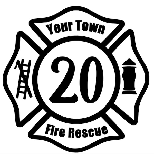 Fire Department Car Decal - Etsy