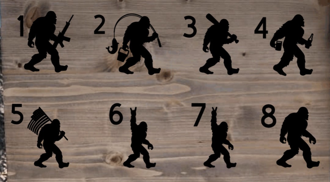 Bigfoot Silhouettes ( Your Choice) - Vinyl Decal for Cars, Computers ...