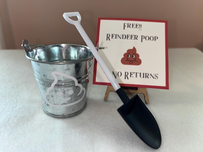 Elf Reindeer Poop Bucket and Shovel Prop - Etsy