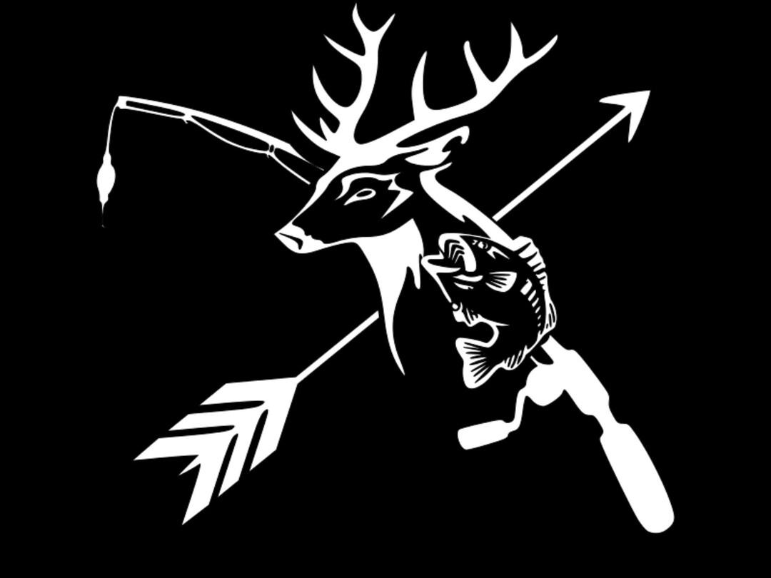 Deer Fish Arrow - Vinyl Decal - Etsy