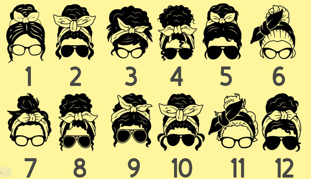 Messy Bun Girl ( 12 Choices) - Personalized for Free - Vinyl Decal - Etsy