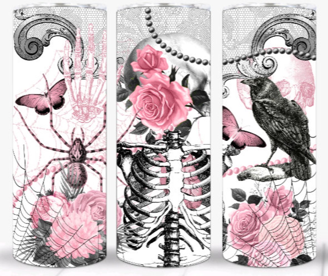 Ready to Press Sublimation Transfer Goth Pink Skeleton - Etsy