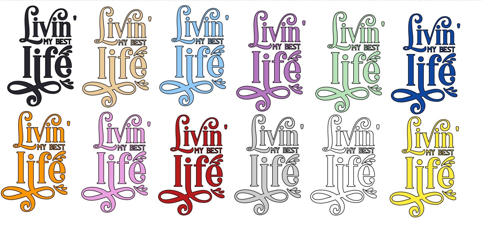 Livin' My Best Life - Vinyl Decal - Etsy